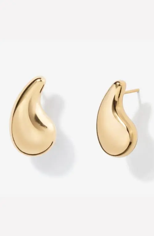 LITTLE SKY STONE Lila Teardrop Stud Earrings - Gold
