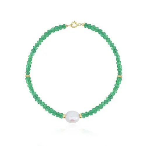 THE LOVERY FINE JEWELRY Bead Pearl Bracelet - Green Onyx
