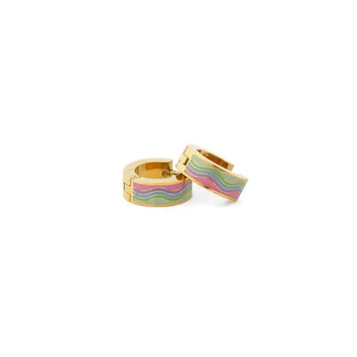 PIP POP Hoop Earrings - Pastel Rainbow
