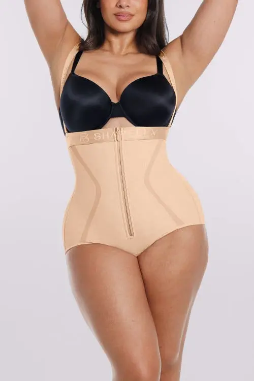 SHAPELLX Curve Code Airy Comfy Smoothing Brief - Beige