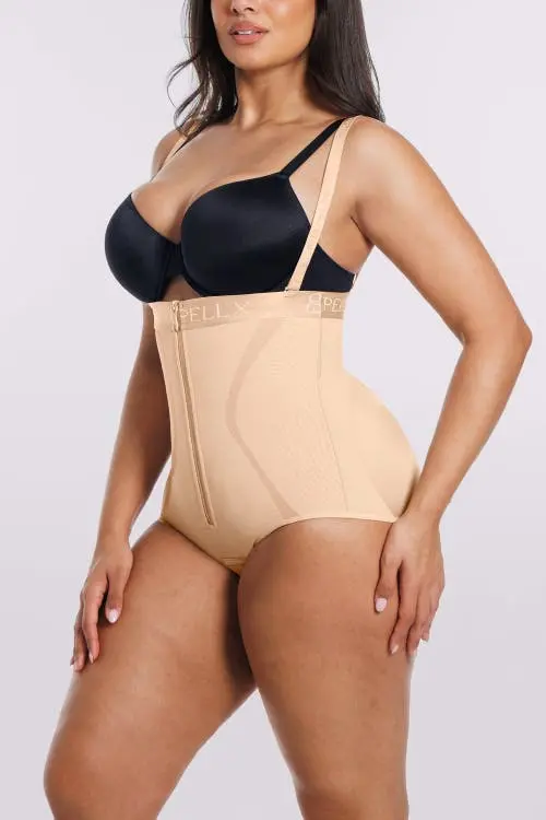 SHAPELLX Curve Code Airy Comfy Smoothing Brief - Beige