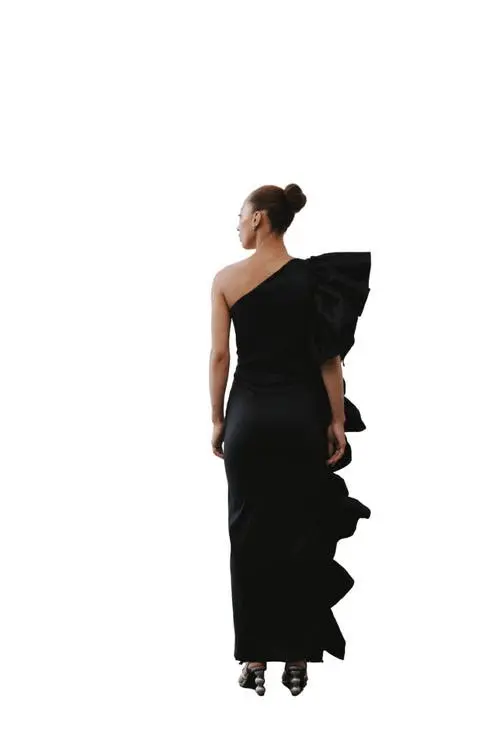 SEZ Sevilla One-shoulder Taffeta Gown