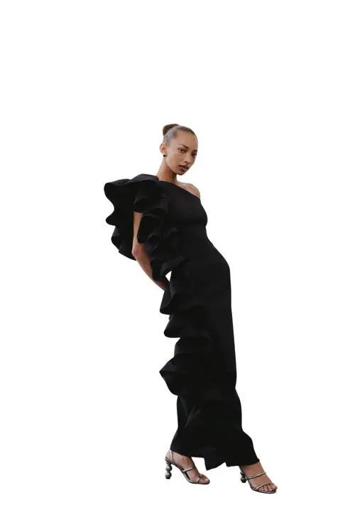 SEZ Sevilla One-shoulder Taffeta Gown