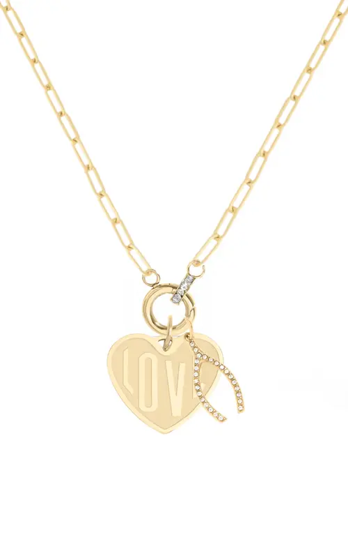 CUFFED BY NANO Love Heart Charm Necklace - Gold