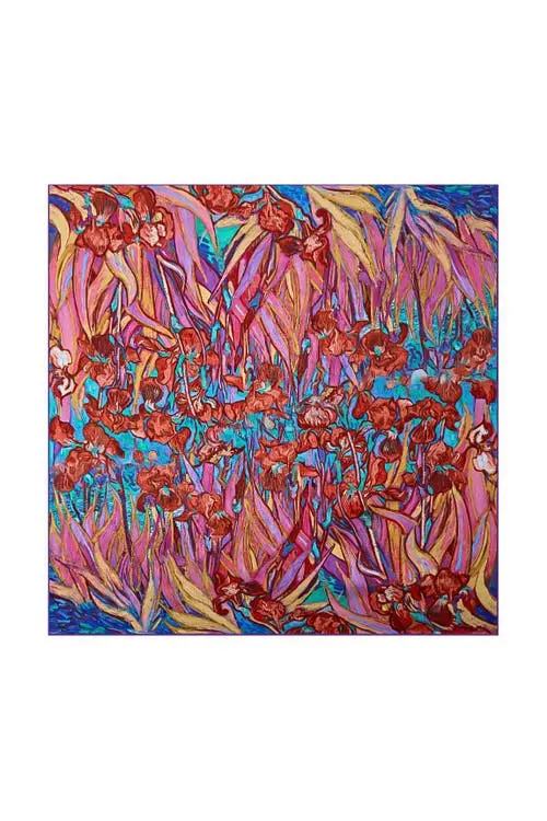 SILKSILKY Pure Silk Abstract Square Scarf - Multi