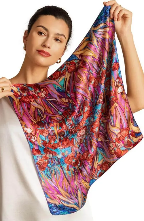 SILKSILKY Pure Silk Abstract Square Scarf - Multi