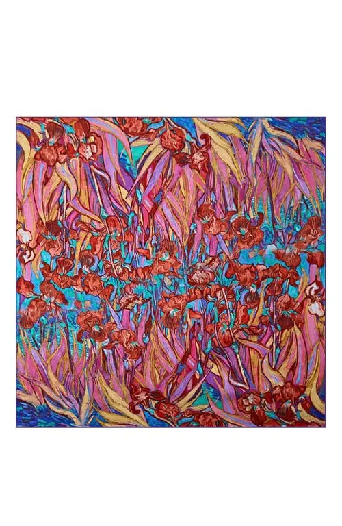 SILKSILKY Pure Silk Abstract Square Scarf - Multi