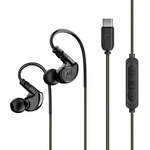 MEE AUDIO M6 In-ear Sports Headphones With Memory Wire And Headset - Black