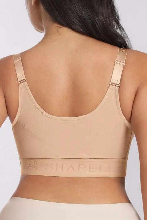 SHAPELLX Wireless Front Closure Support Bra - Beige