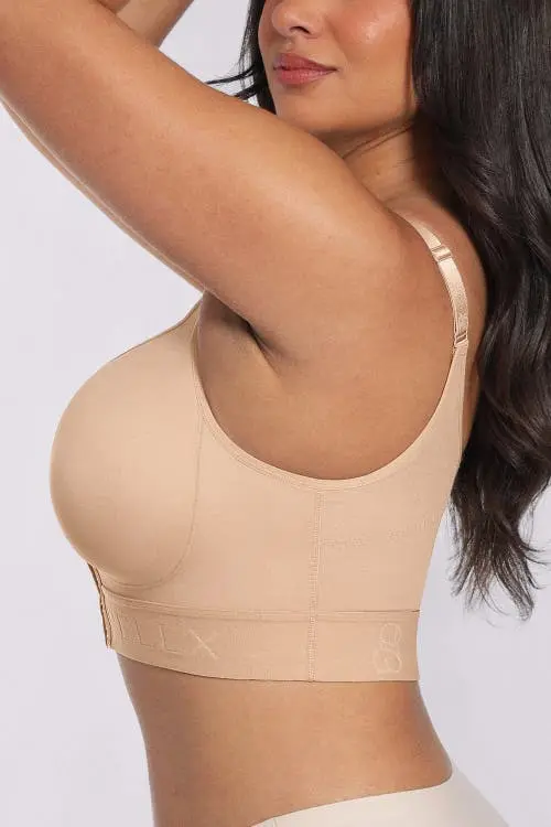 SHAPELLX Wireless Front Closure Support Bra - Beige