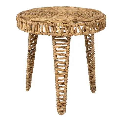 JONATHAN Y Amara Bohemian Handwoven Round End Table - Natural