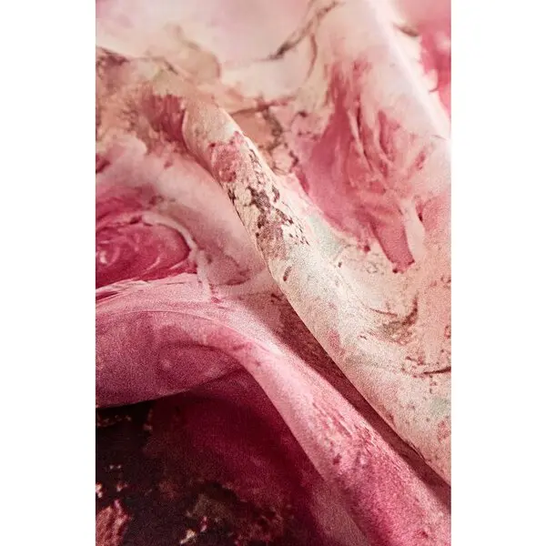 SILKSILKY Pure Silk Delicate Square Scarf - Medium Pink