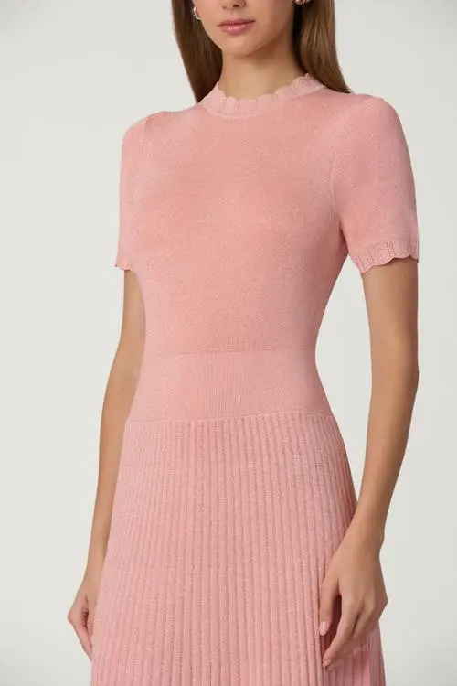 Shoshanna Fine Gauge Shimmer Knit Darby Dress