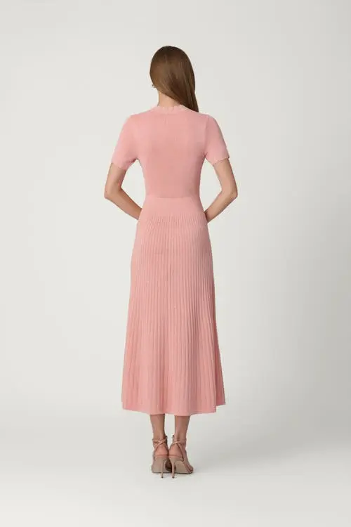 Shoshanna Fine Gauge Shimmer Knit Darby Dress