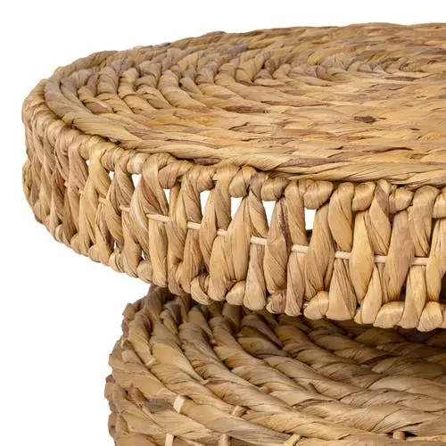 JONATHAN Y Marisol Bohemian Woven Round Accent Table