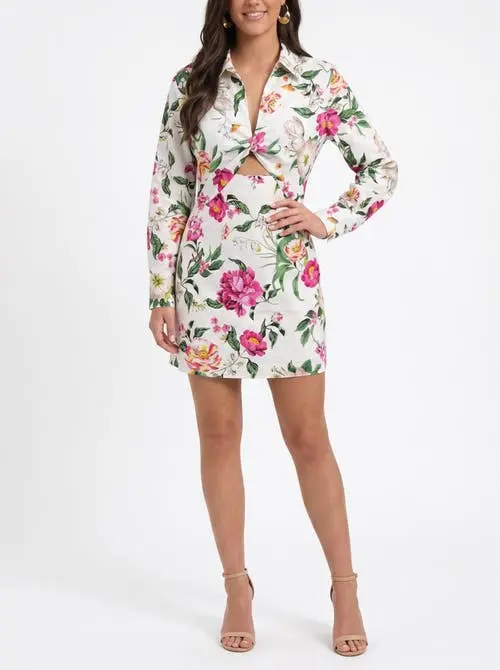 Rachel Rachel Roy Floral Print Shirtdress With Cutout
