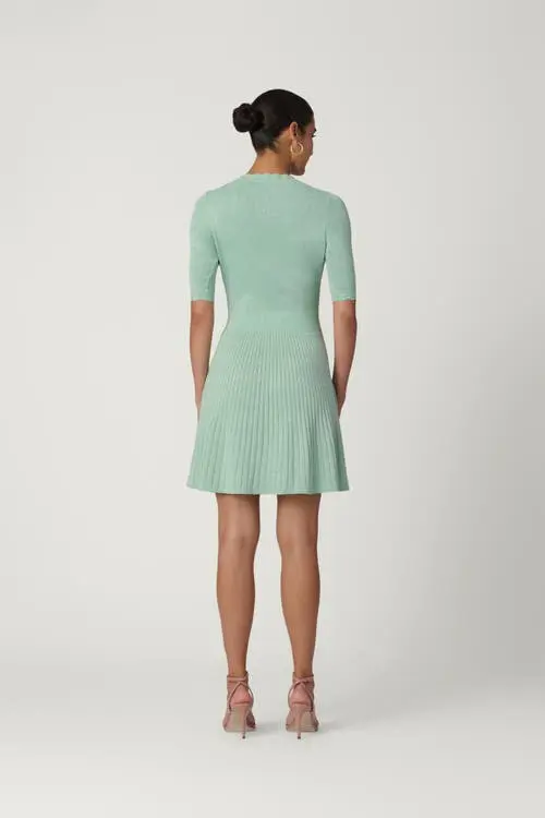 Shoshanna Fine Gauge Shimmer Knit Warren Mini Dress
