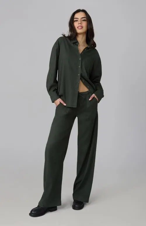 LOLA DENIM Remy Mid Rise Wide Leg Trouser - Command Sage