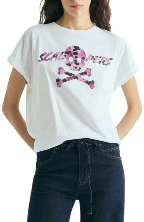 SCALPERS Animal Print Skull T-shirt