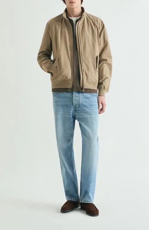 SCALPERS Cooper B High Neck Bomber Jacket - Camel