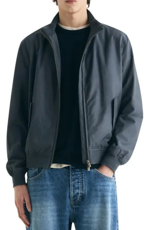 SCALPERS Cooper B High Neck Bomber Jacket - Navy