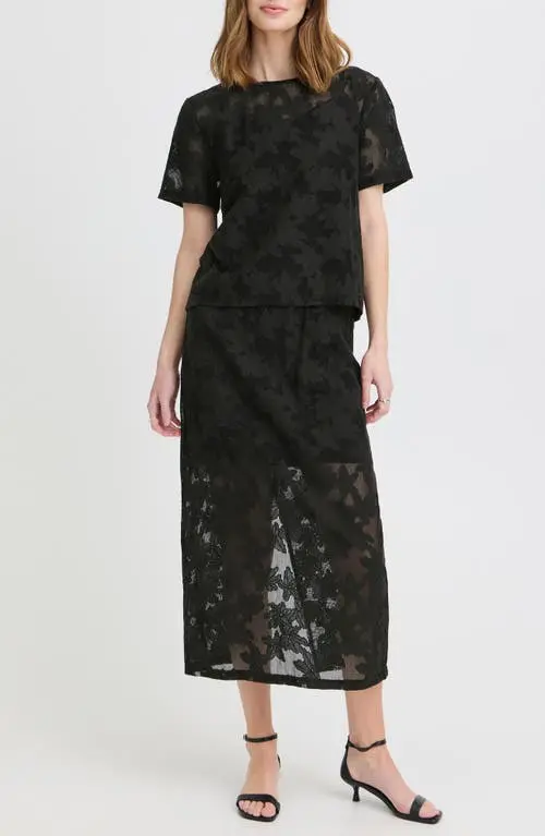 ICHI Short Sleeve Lace Shirt