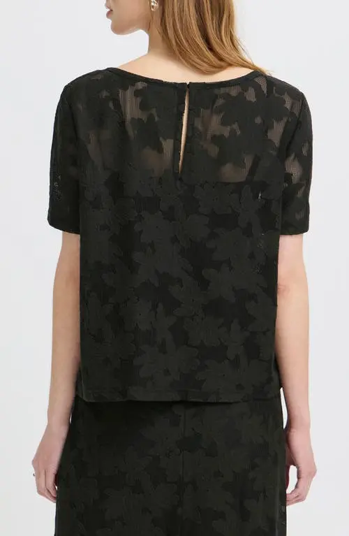 ICHI Short Sleeve Lace Shirt