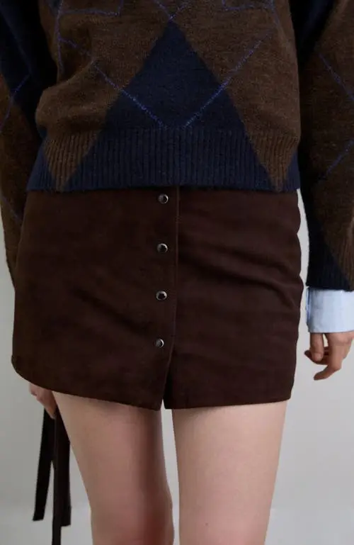 SCALPERS Suede Midi Skirt