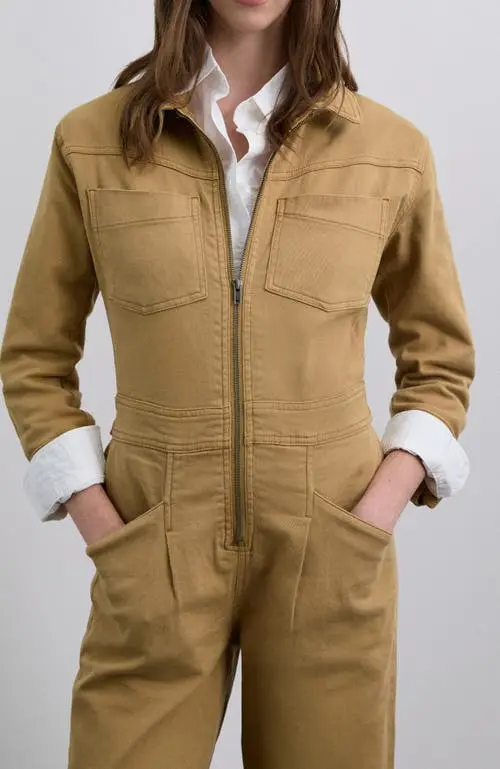 SCALPERS Straight Cut Wide Leg Jumpsuit With Front Zipper