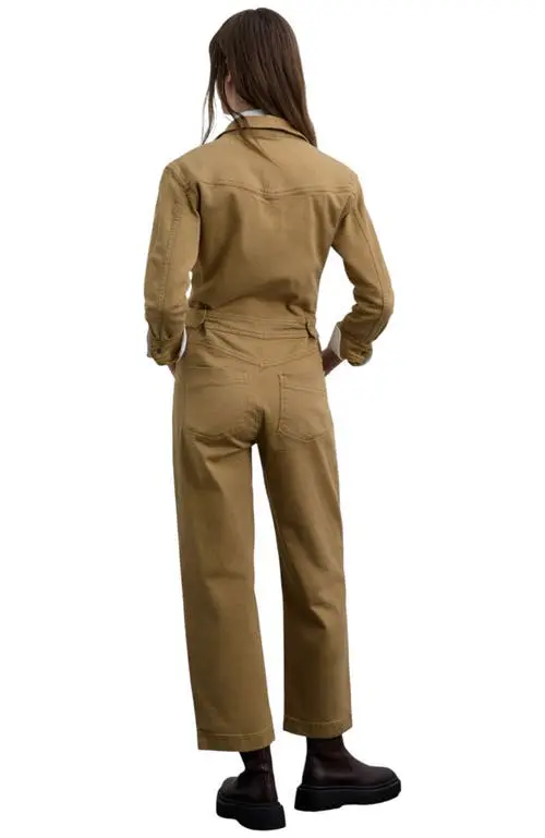 SCALPERS Straight Cut Wide Leg Jumpsuit With Front Zipper