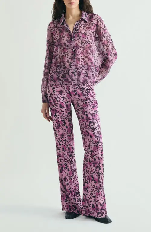 SCALPERS Animal Print Fluid Blouse