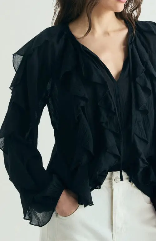 SCALPERS Ruffled Cotton Blouse