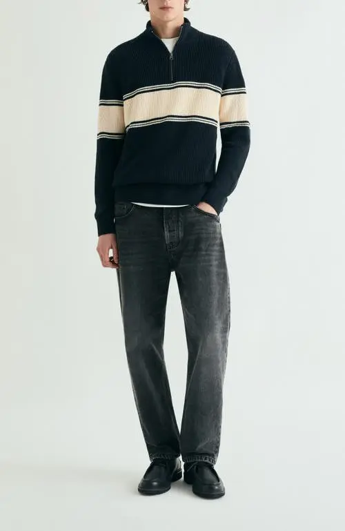 SCALPERS Striped Knit Turtleneck Sweater