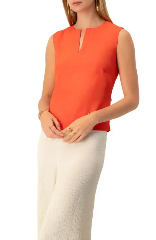 IVONNE Sleeveless Top With V-neckline