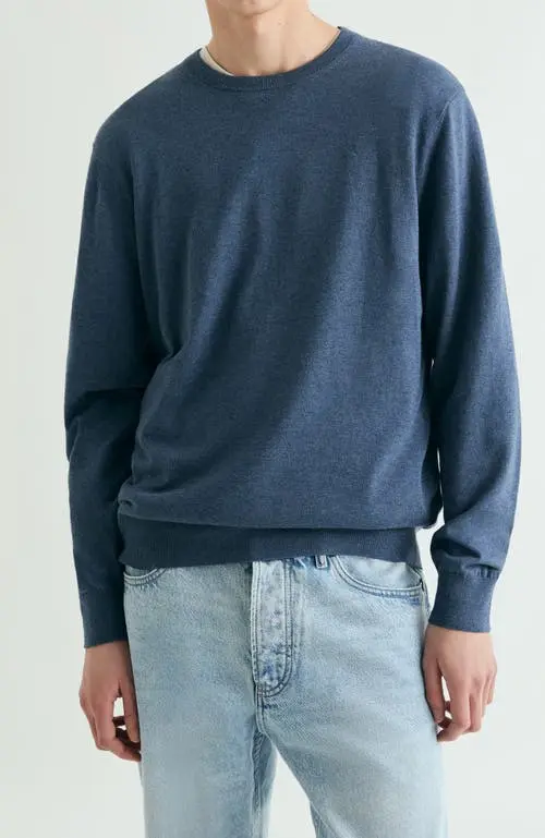 SCALPERS Ribbed Supima Sweater - Blue