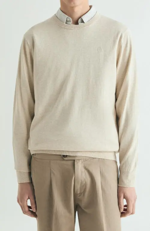 SCALPERS Ribbed Supima Sweater - Cream