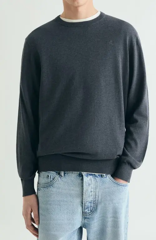 SCALPERS Ribbed Supima Sweater - Navy