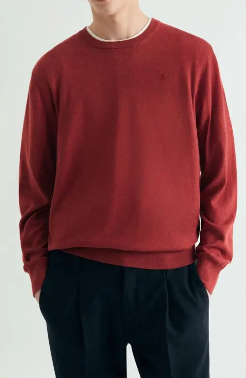 SCALPERS Ribbed Supima Sweater - Red