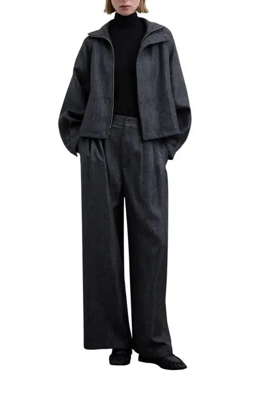SCALPERS Herringbone Pleated Trousers