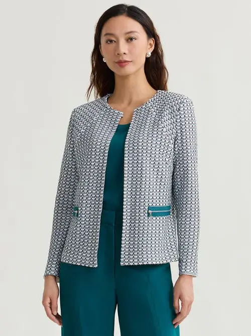Misook Basketweave Knit Jacket
