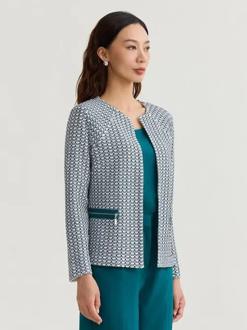 Misook Basketweave Knit Jacket
