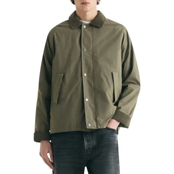 SCALPERS Corduroy Collar Jacket - Khaki