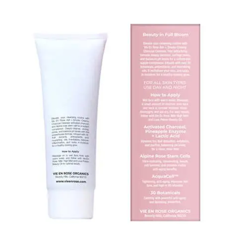 VIE EN ROSE Ash + Smoke Creamy Charcoal Cleanser