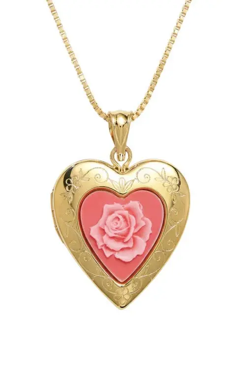 THE M JEWELERS Rose Locket Necklace - Gold