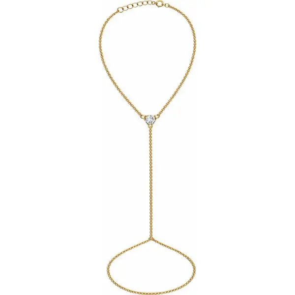 THE M JEWELERS Single Stone Hand Chain - Gold