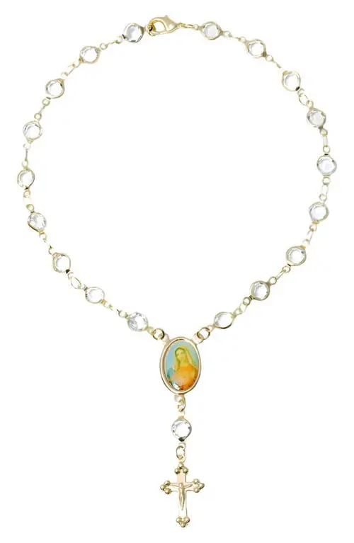 THE M JEWELERS Rosary Anklet - Silver