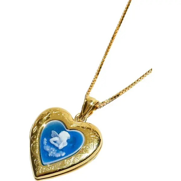 THE M JEWELERS Photo Locket Necklace - Gold
