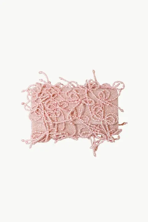 ISLAND TO EAST SIDE Medium Structured Bag With Bow Detail - Light Pink
