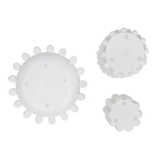 JONATHAN Y Petra Modern Minimalist Handmade Concrete Bubble Cylinder Vase Set With Decorative Tray