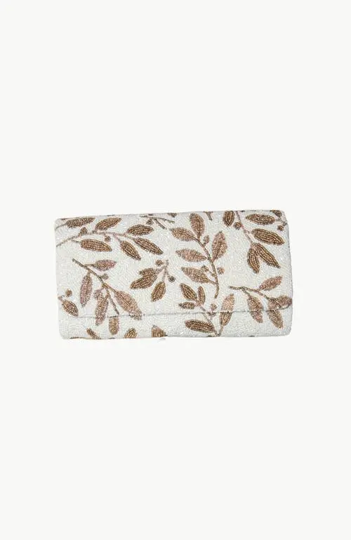 ISLAND TO EAST SIDE Vine Medium Structured Bag - White/champagne